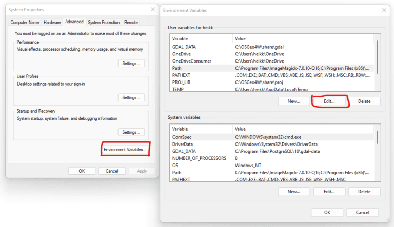 Setting up your GDAL and OGR Environmental Variables – GISforThought